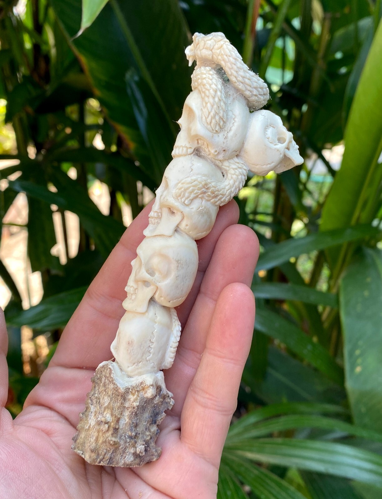 Moose Handle Carving Antler Carved Knife Handle Antler Shed Moose Snake ...