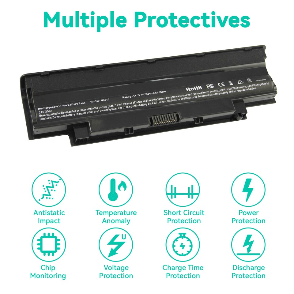 Battery For Dell Inspiron N5110 N5020 N5030 N5040 N5050 N4010 N5010 ...