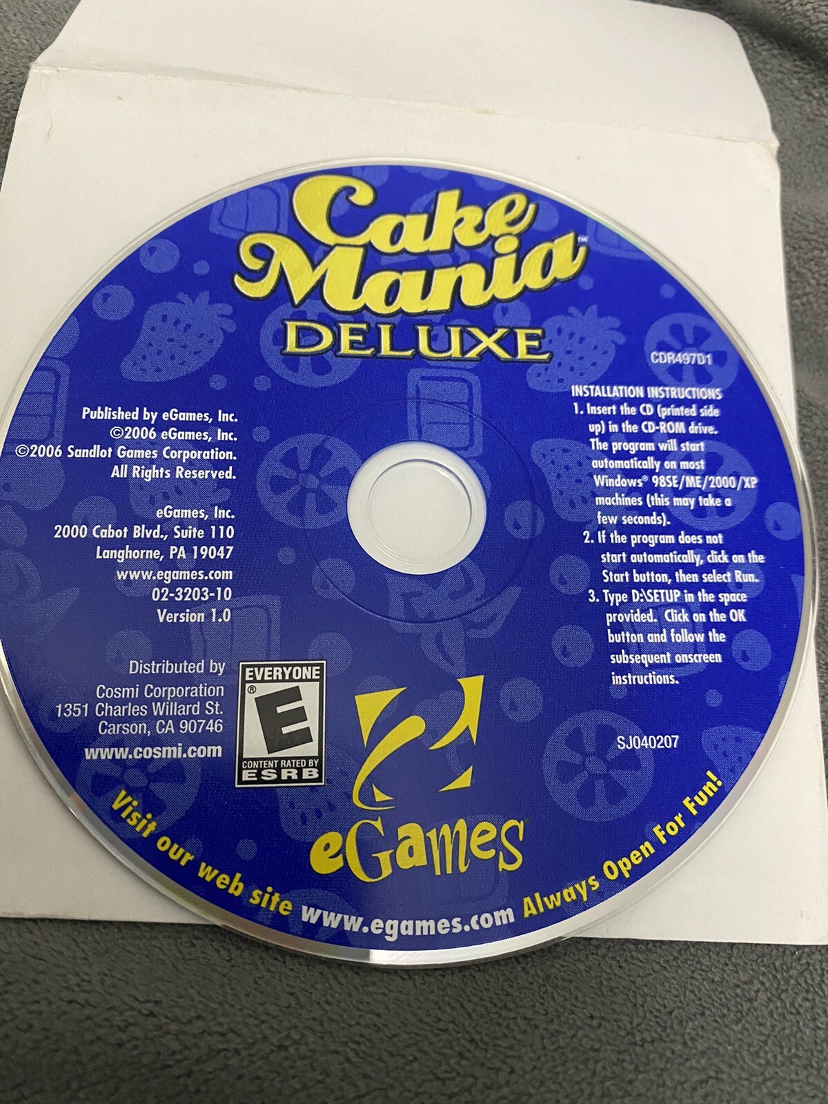 CAKE MANIA - DELUXE (EGAMES) / CD-ROM / PC /DISC ONLY | eBay