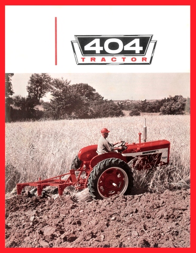 International McCormick Farmall 404 Row-Crop Tractor Sales Brochure IH ...