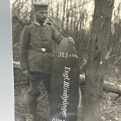 WWI Germany Real Photo English dud artillery shell S8 | eBay