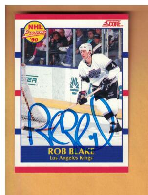 ROB BLAKE AUTOGRAPHED 1990-91 SCORE CANADIAN ROOKIE CARD SIGNED LOS ...