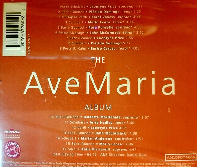 Ave Maria Album / Various by Various Artists (CD, 1998) for sale online ...