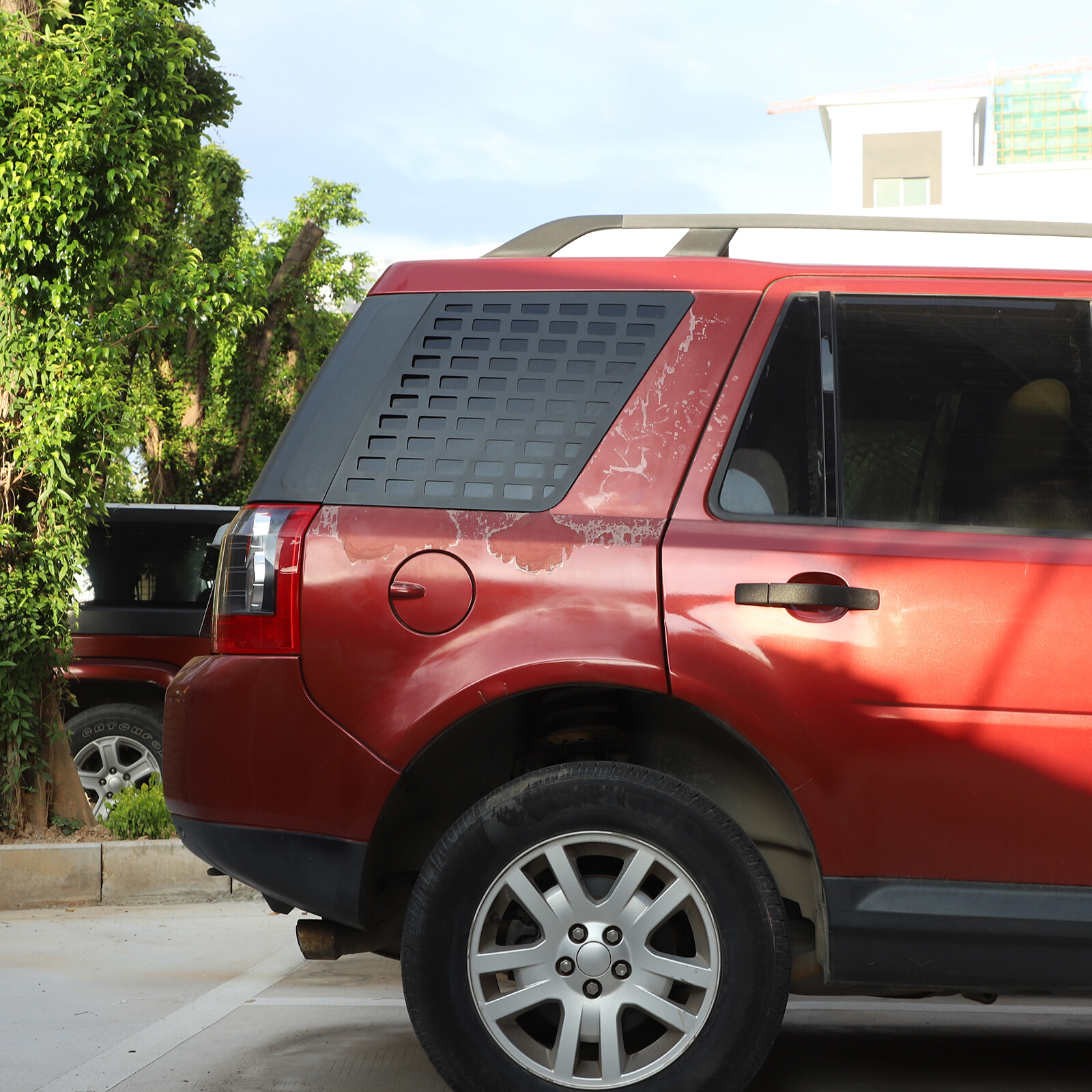 2PCS Alloy Rear Window Guard Molle Panel Trim For Land Rover Freelander ...