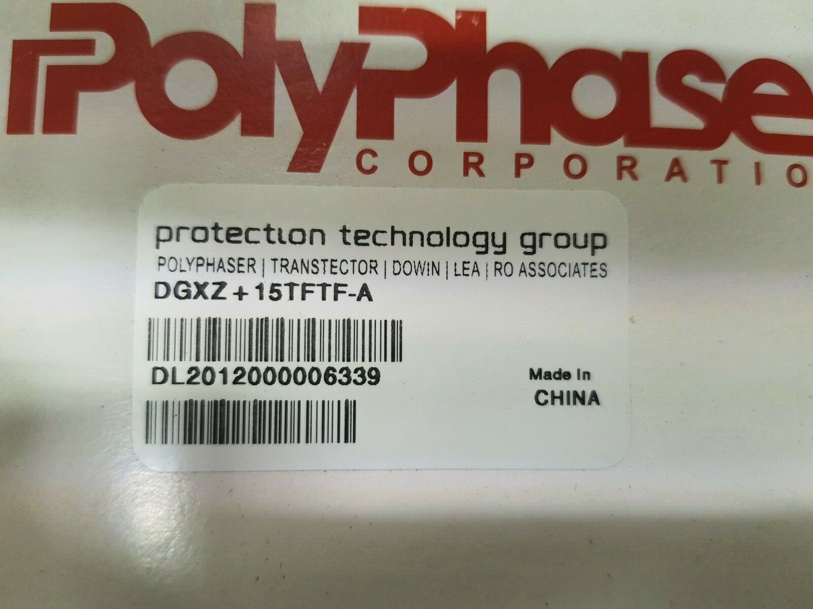 PolyPhaser DGXZ 15tftf-a 800mhz to 2500mhz DC Surge Protector for sale ...