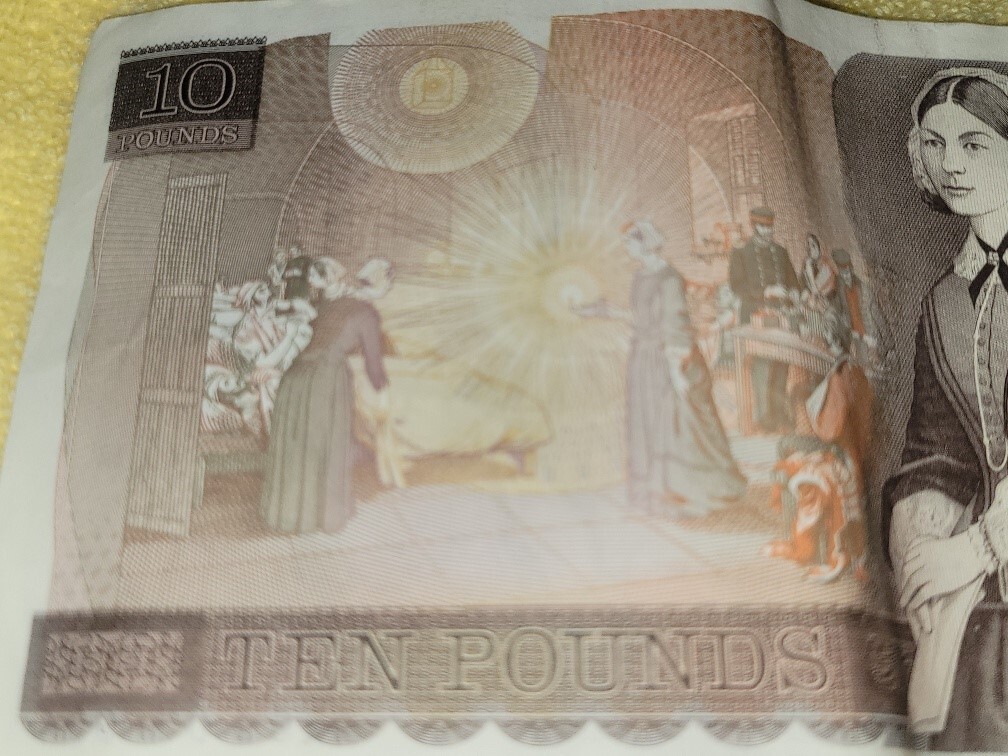 Florence Nightingale Banknote World Guernsey 5 Pounds 2010 Florence