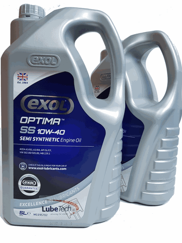EXOL ENGINE OIL 10W40 2 x 5L QUALITY SEMI SYNTHETIC OIL FOR PETROL ...