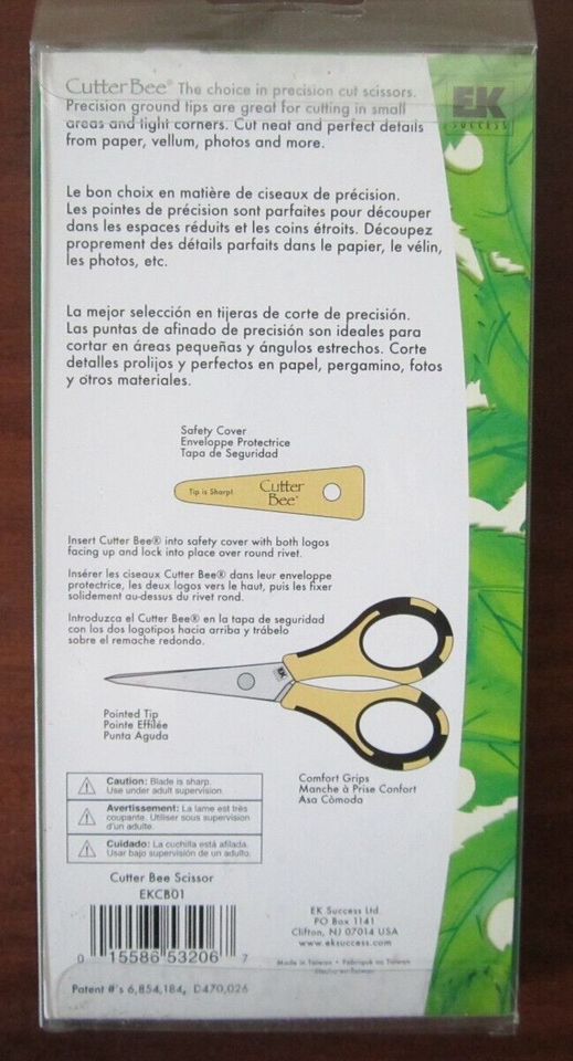EK Tools Original Cutter Bee Scissors w Safety Cover For Right or Left ...