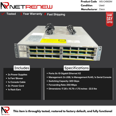 Cisco WS-C4900M Catalyst 4900M 10GE Modular Switch | eBay