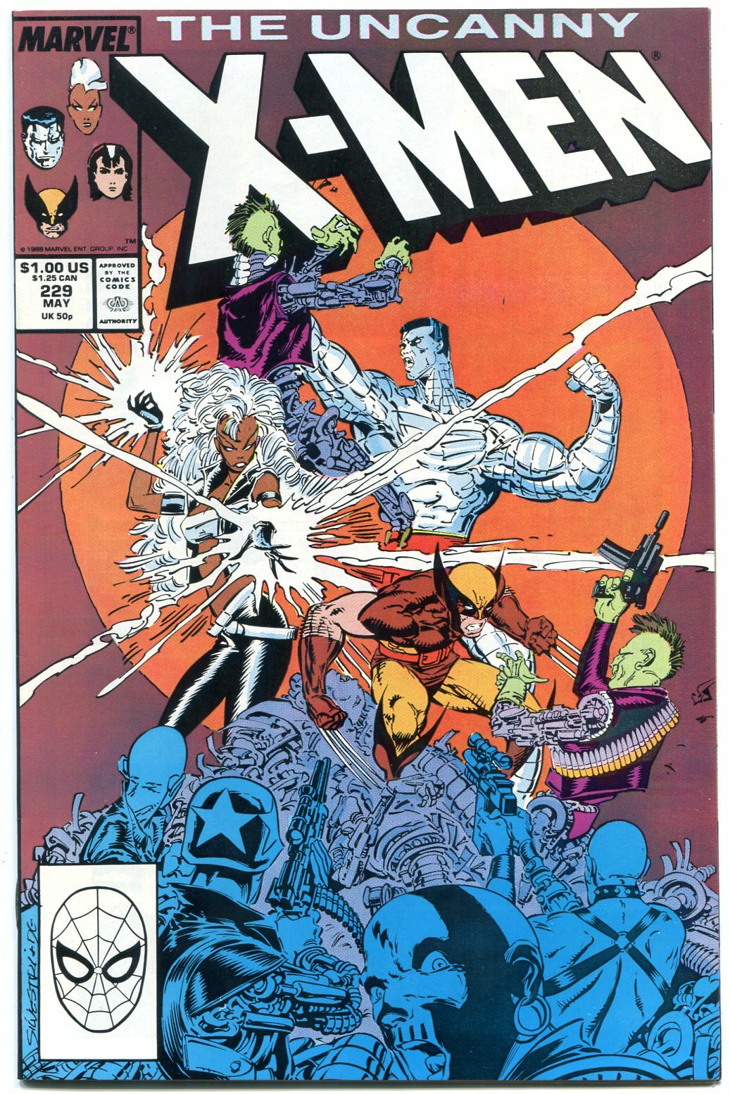 Uncanny X-Men #229 1988- 1st Reavers- Gateway-- Wolverine 3 | eBay