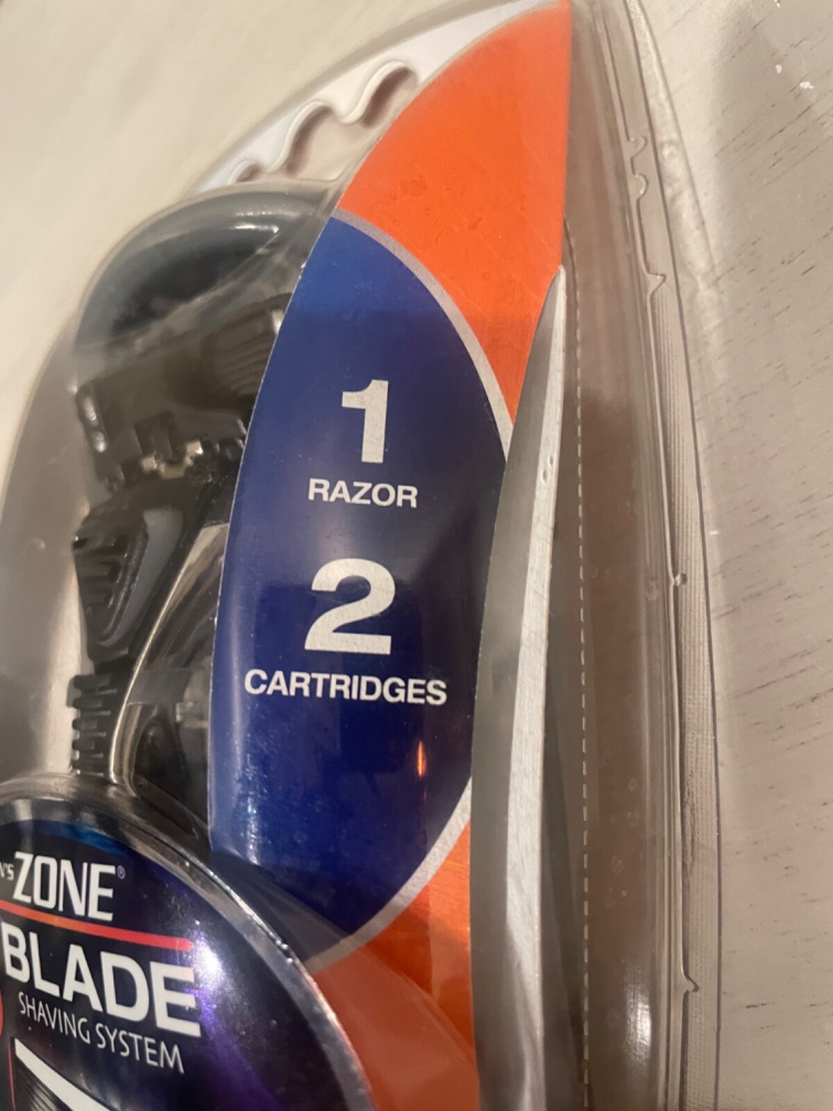 Zone 6 Blade Razor Men's Shaving System - 1 Razor 2 Cartridges 6 Blade ...