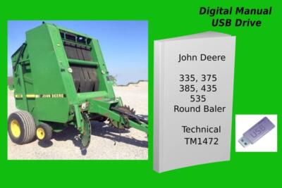 John Deere 335 375 385 435 535 Round Baler Technical Manual See ...