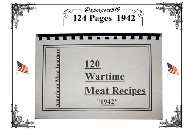 120 Wartime Meat Recipes "1942" 124 Pages | eBay UK