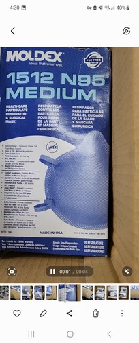 Lot Moldex 1511 Small & 1512 Box - 20 Size Medium Healthcare Face ...