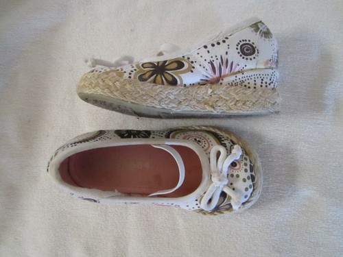 Sweet 554 baby girls size 7T print pattern espadrilles in GOOD ...