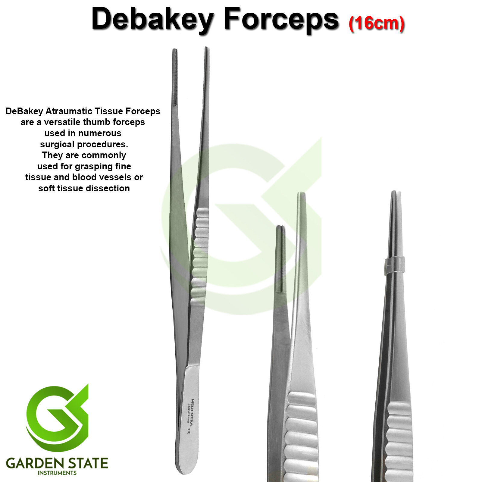 Surgical Debakey Forceps Atraumatic Delicate Tissue Grasp Thumb ...