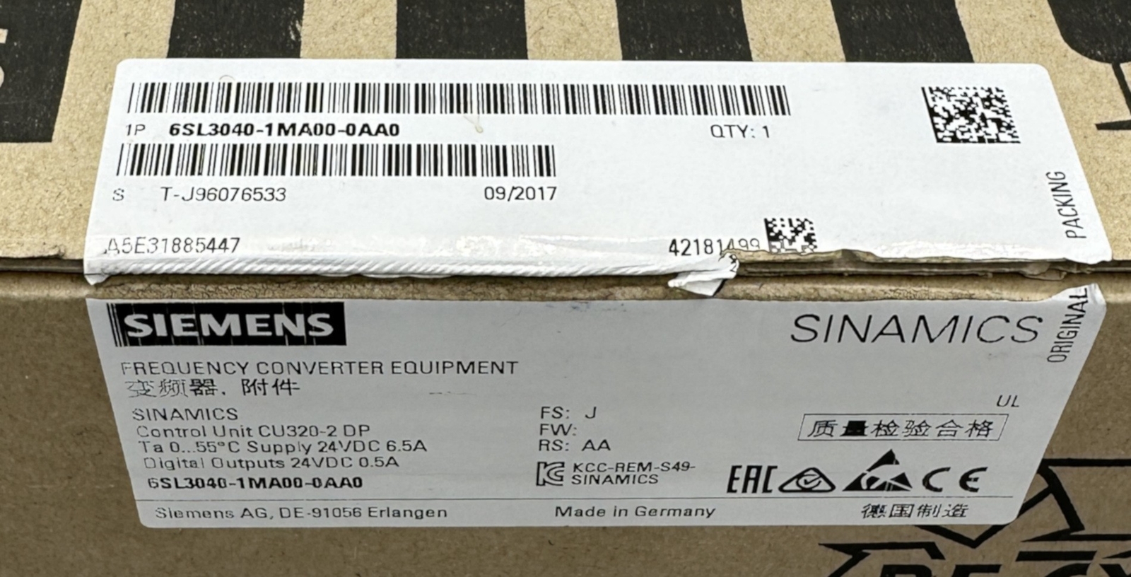 Siemens Sinamics CU320-2 DP Control Unit mit Profibus Interface ...