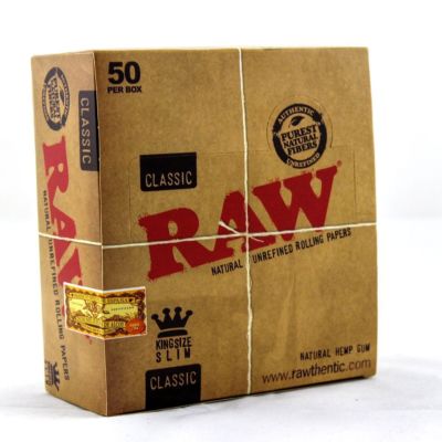 RAW RIZLA CLASSIC KING SIZE SLIM 110MM ROLLING PAPER WITH ROACH FILTER ...
