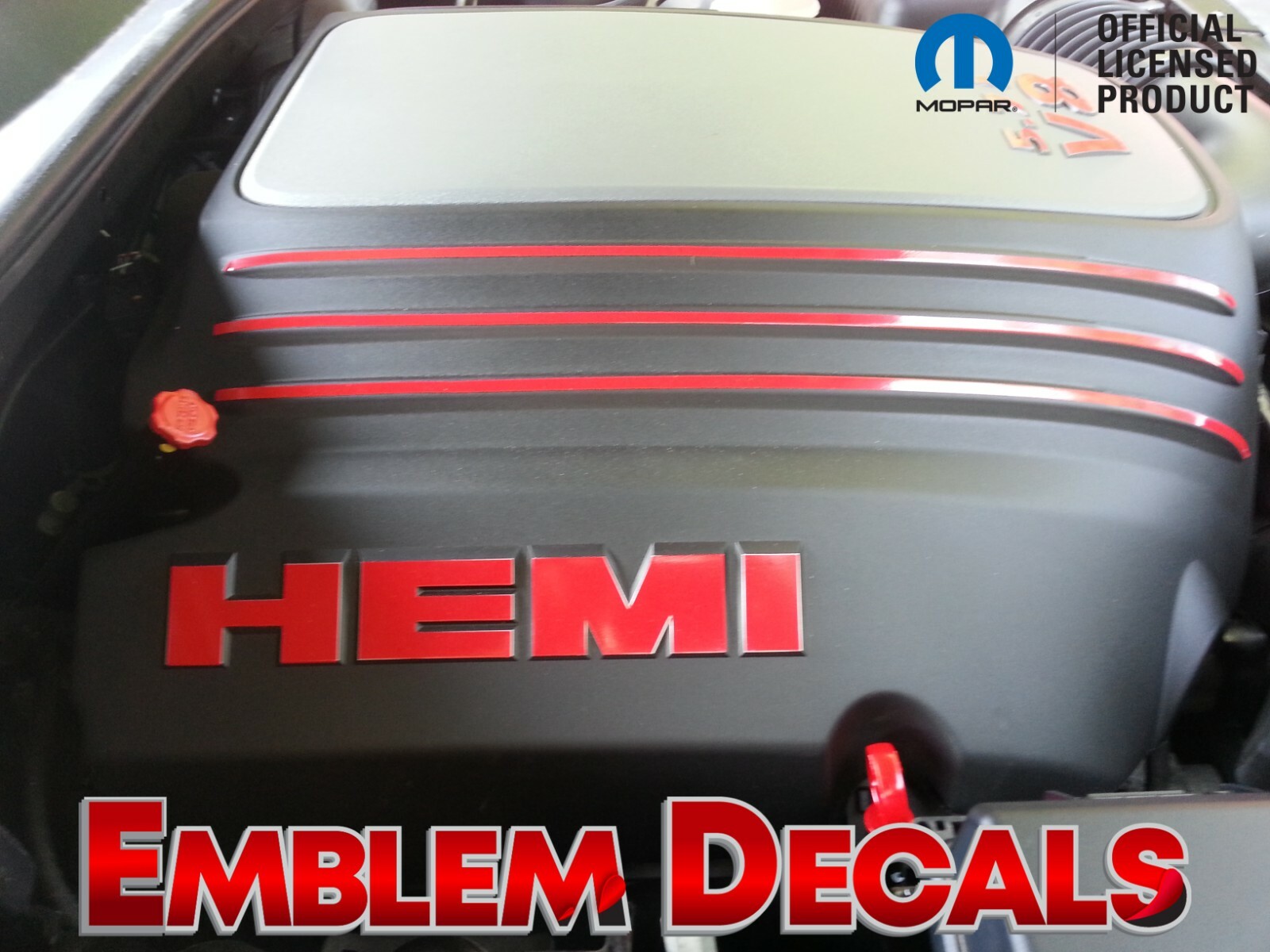 Dodge Challenger 5.7L V8 Hemi Engine Decals 13 14 15 16 17 18 19 2020 ...