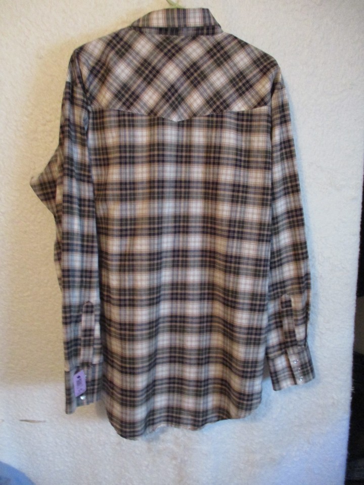 Men's, ELY Cattleman, Western, Cowboy, Pearl Snap, Long Sleeve Shirt ...