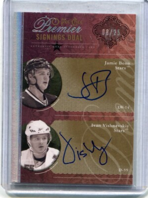 2009 O-Pee-Chee Premier JAMIE BENN IVAN VISHNEVSKIY Dual Autograph ...