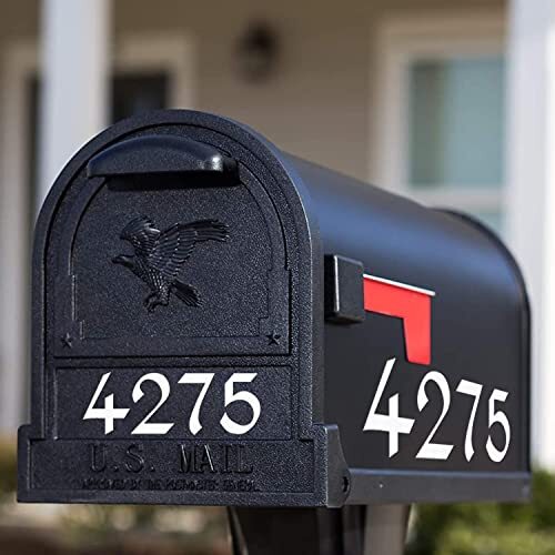 Reflective White 4 Sets Mailbox Numbers Sticker 2 inch Reflective White ...