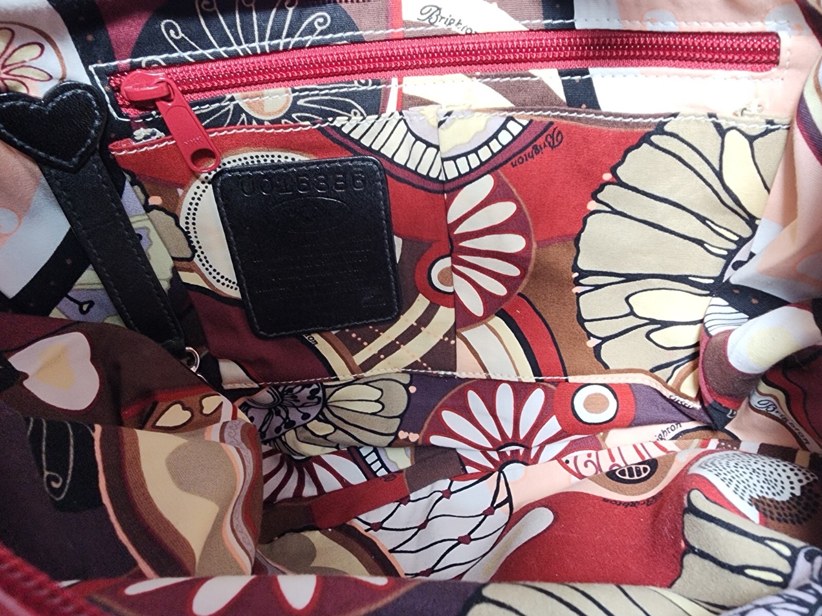 BRIGHTON RED IVANKA MASTERPIECE COLLECTION SHOULDER HANDBAG PURSE ...