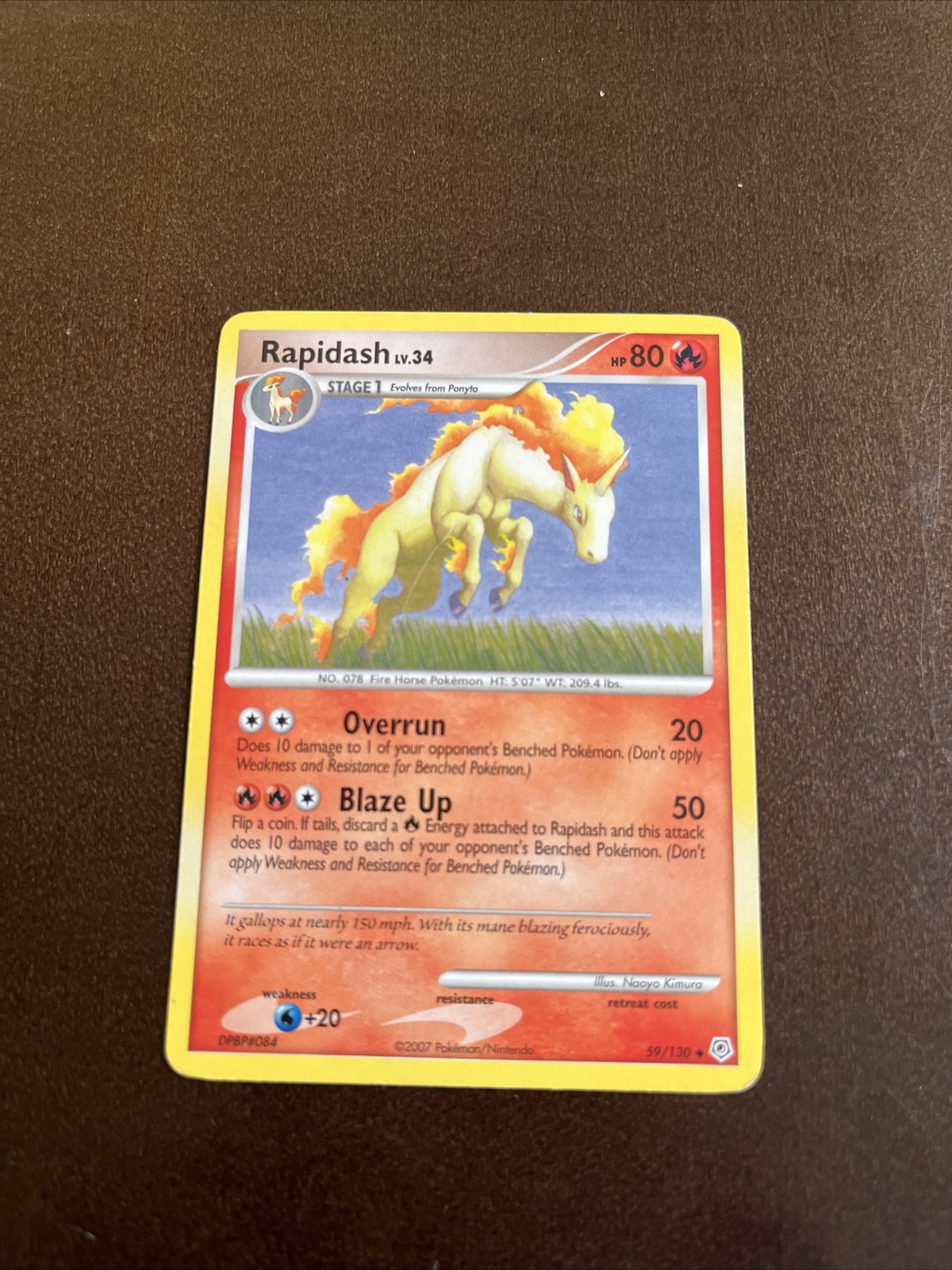 Pokémon TCG Rapidash Diamond & Pearl 59/130 Regular Uncommon | eBay