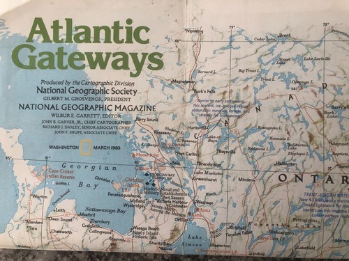 MAP OF THE ATLANTIC GATEWAYS. BRILLIANT AMERICANA HISTORY. NATIONAL ...