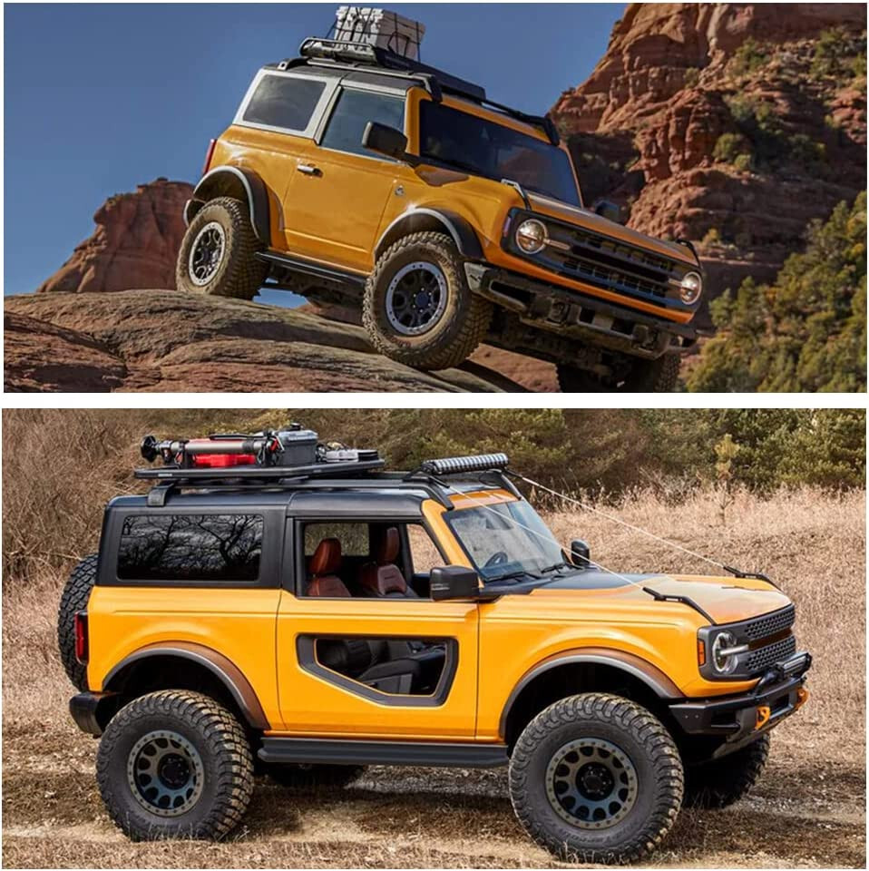 4PCS 300LBS Roof Rack Rail Cross Bar Kit For Ford Bronco Hard TOP 2021 ...