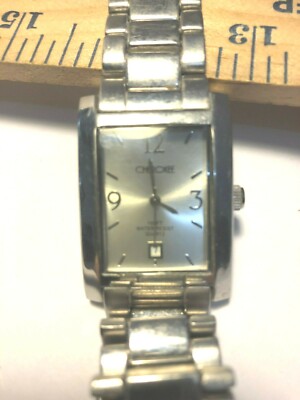 Cherokee Men SilverTone Japan Movt Analog Quartz Watch Second Hand Day ...