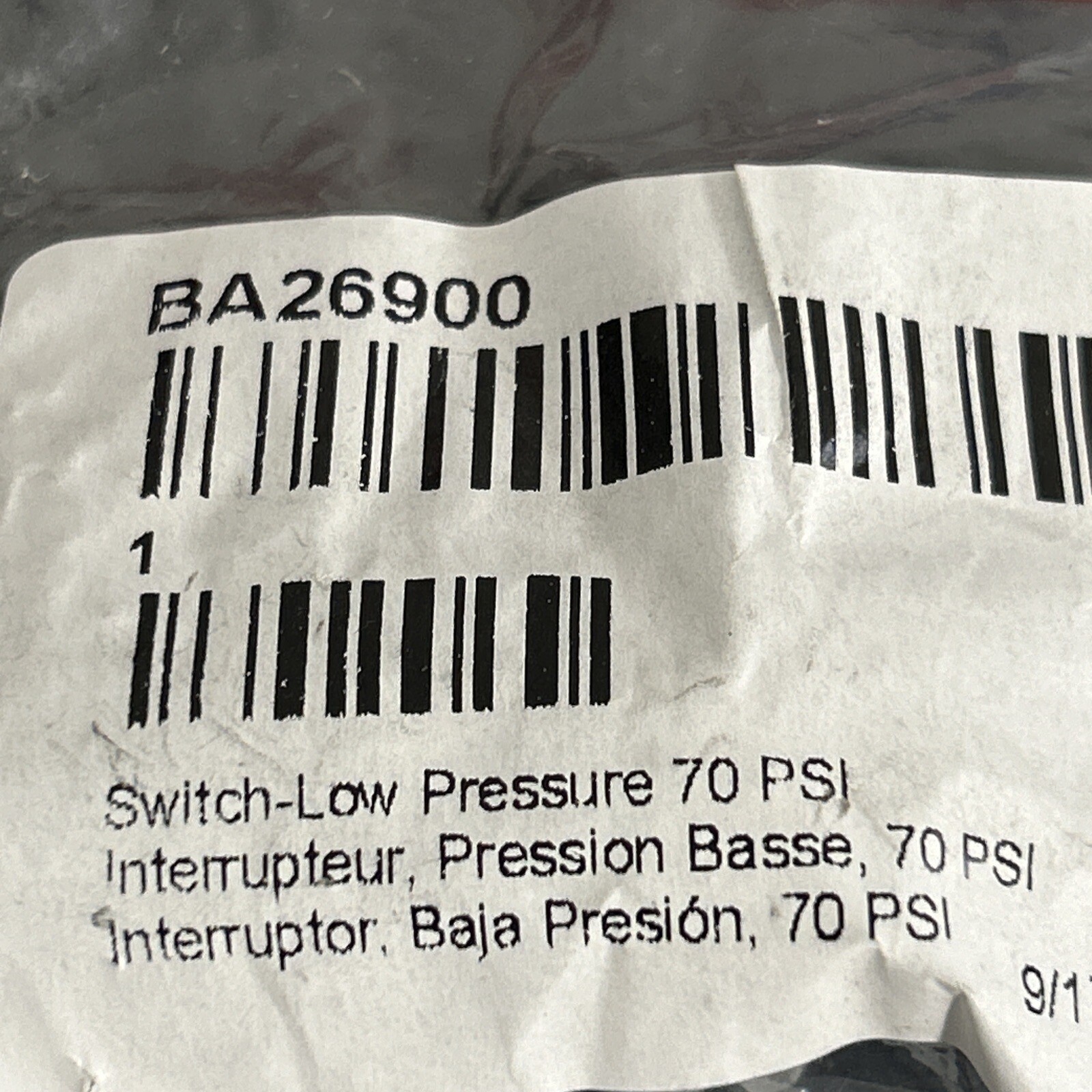 BA26900 LOW PRESSURE SWITCH 70PSI NEW IN SEALED BAG | eBay