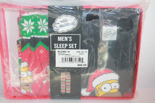 Men's Simpsons Ho Ho Homer 2-Piece Christmas Sleepwear Pant Pajamas ...