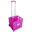 TEACHER SCHOOL COLLEGE LARGE PINK FOLDING CART TROLLEY CRATE BOOT 35KG ...