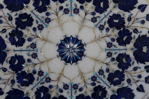 18" Marble Inlay table top Pietra Dura For Home Decor And Garden | eBay