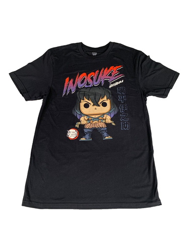 Funko Pop Tees Demon Slayer Inosuke Hashibira Black T-Shirt Anime ...