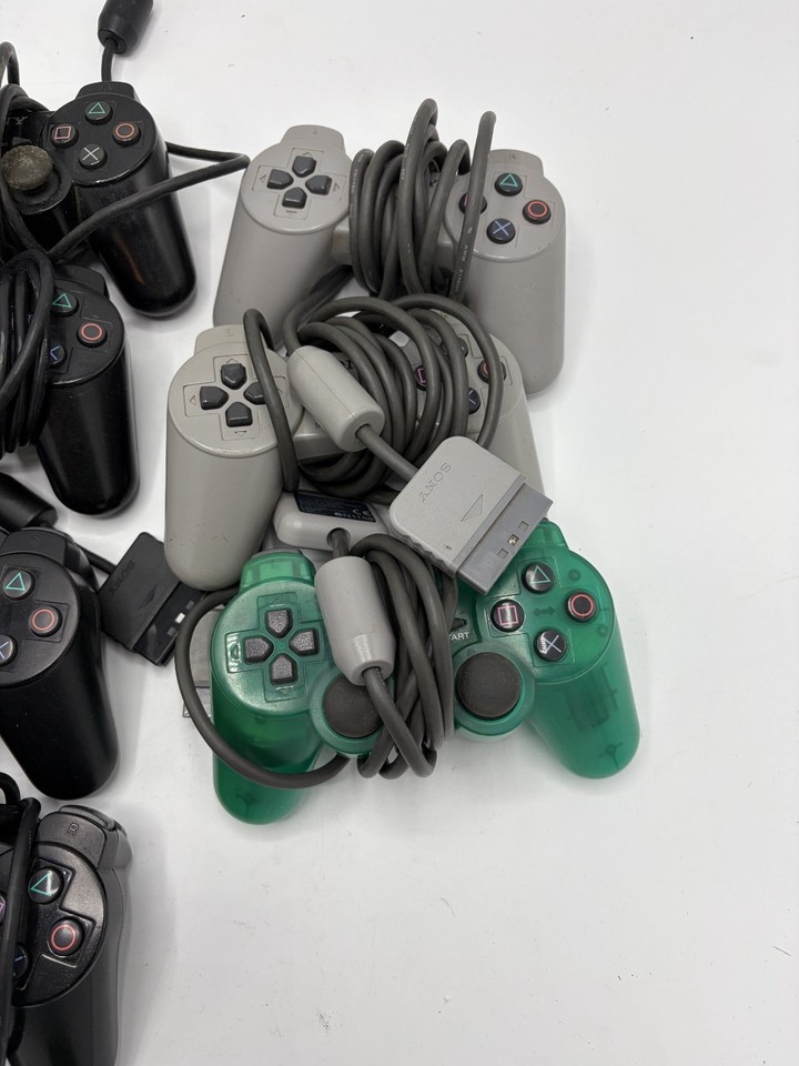 Lot of 12 Sony PlayStation 2 & PS1 Controllers - FOR PARTS / REPAIR | eBay