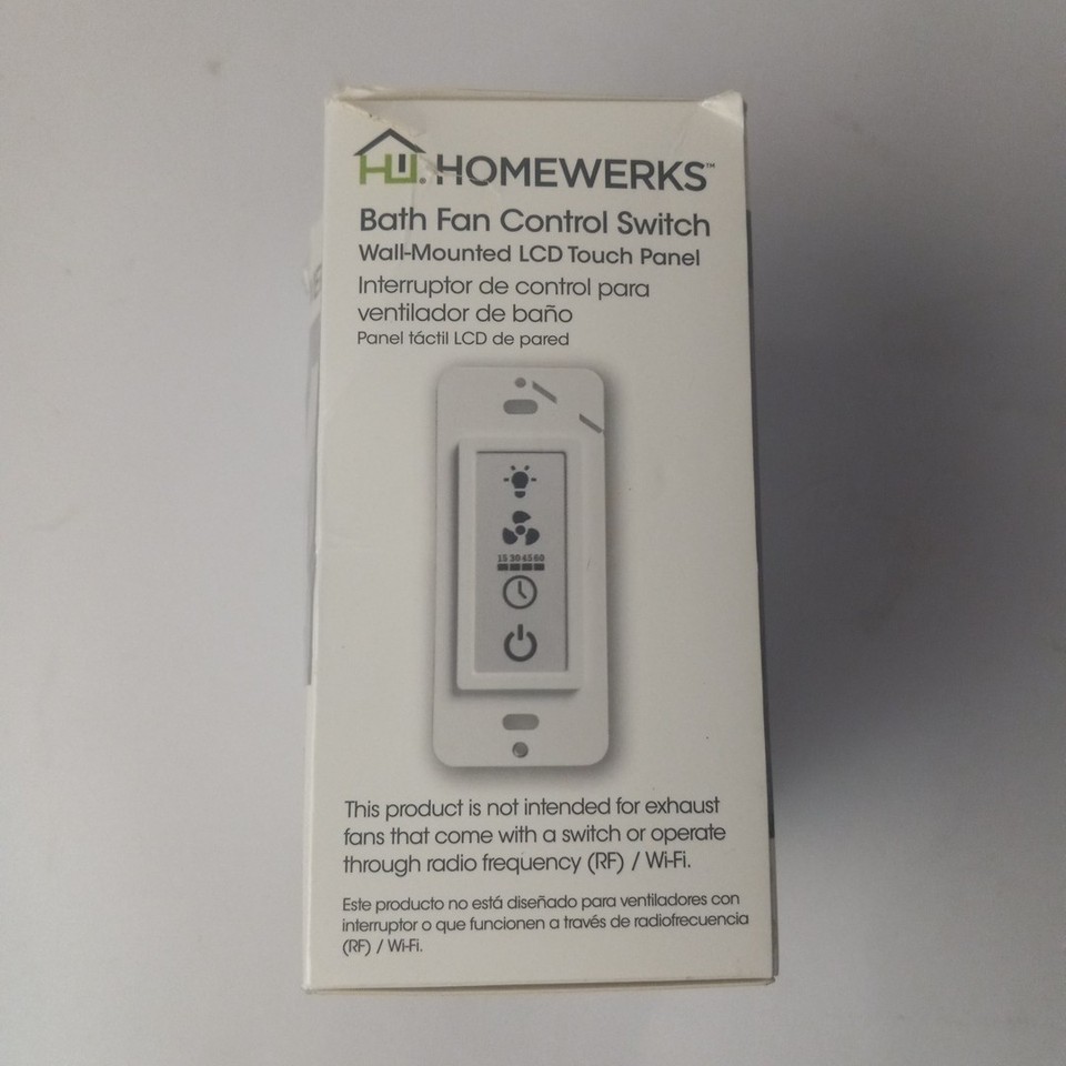 HOMEWERKS 7150-12 Bath Fan Wall Control Switch Timer Light LCD | eBay