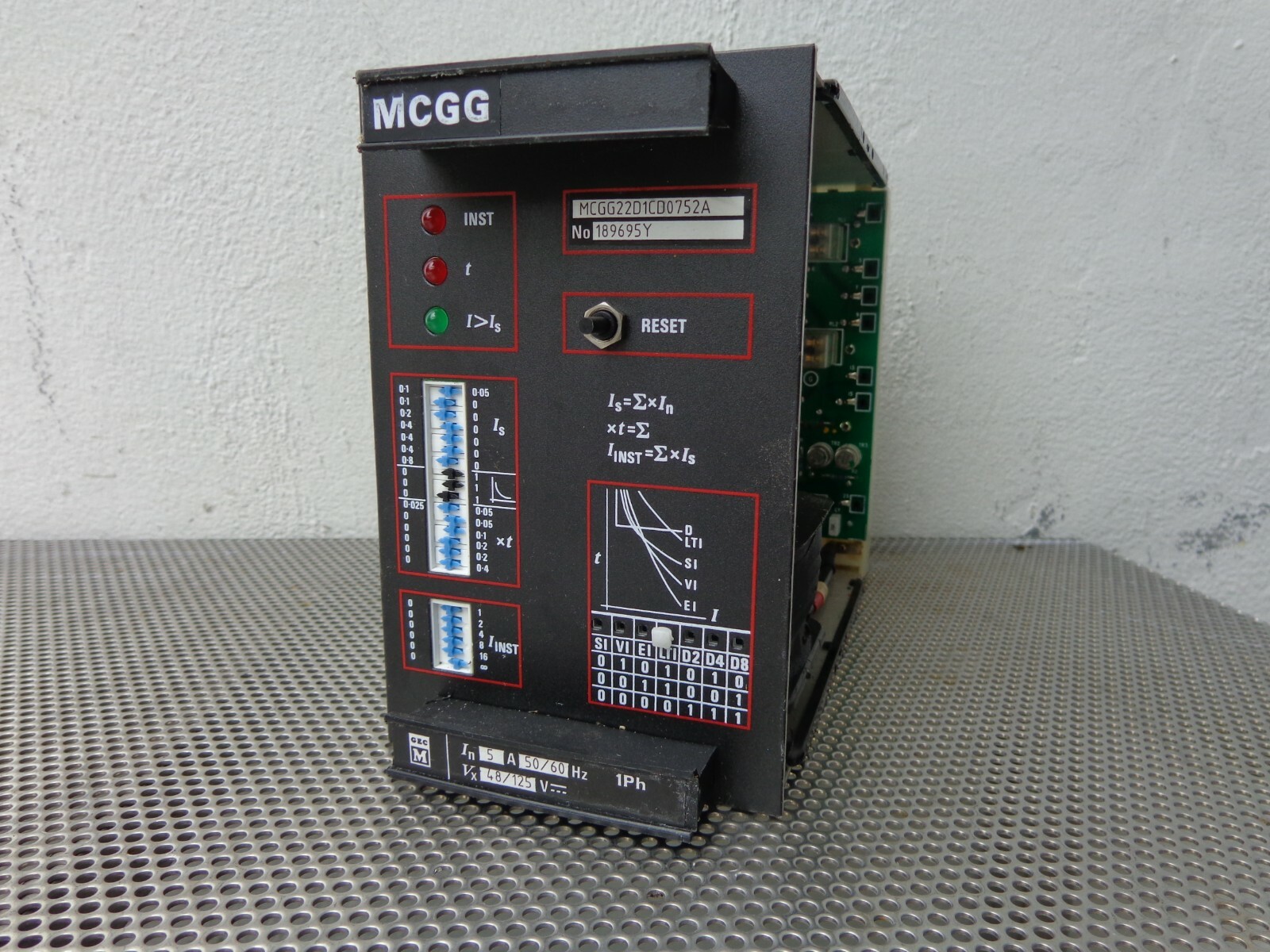 GEC 1 Phase Overcurrent Relay MCGG22D1CD0752A MCGG 22 | eBay