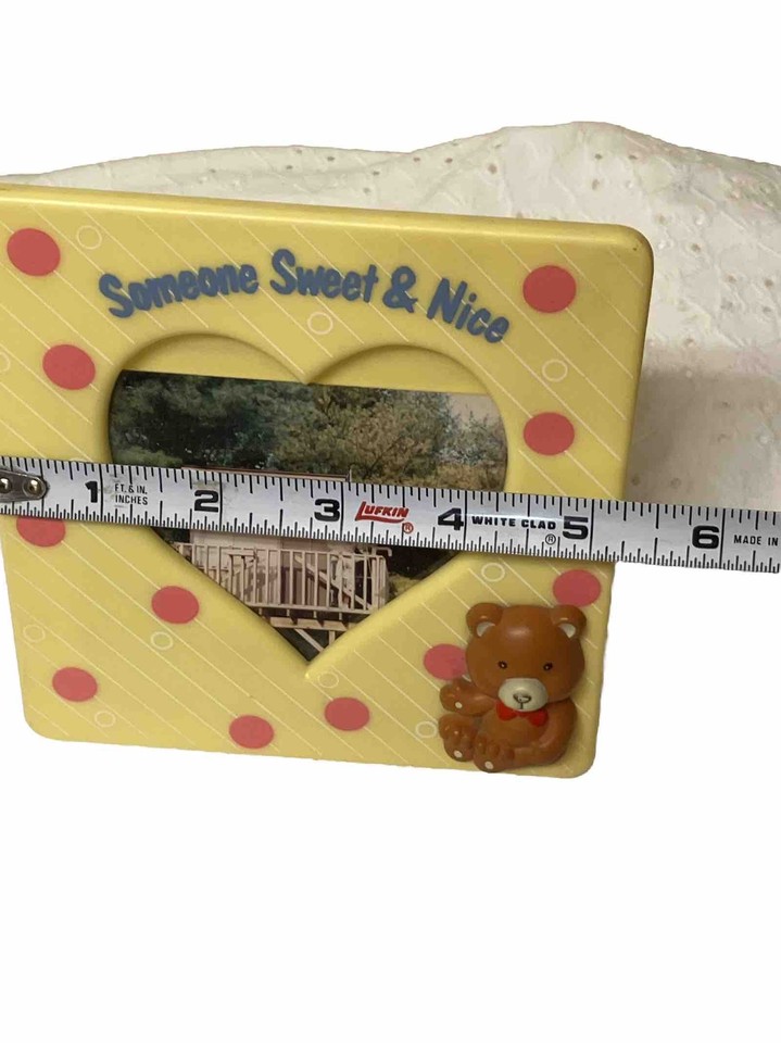 Vintage Figi Yellow Plastic Picture Frame Brown Bear Someone Sweet ...