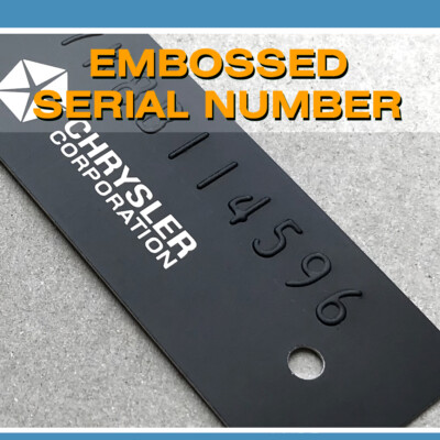CHRYSLER PLATE & EMBOSSING WITH YOUR INFO CAR TRUCK TAG FRAME | eBay