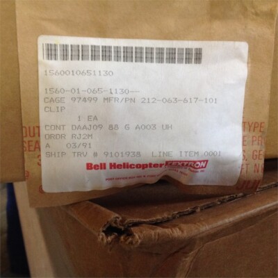 CLIP, PN 212-063-617-101, FOR BELL HELICOPTER, NS/NOS , FACTORY PACKED ...