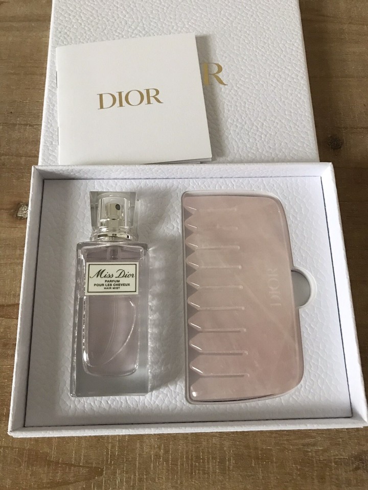 Dior Miss Dior Hair Mist 1 oz 30ml & Quartz Hair Comb Rose Brush Gift ...