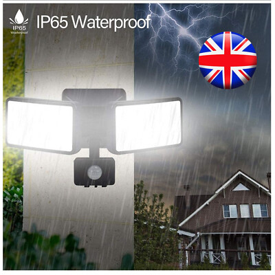 20W LED PIR Sensor Floodlight Twin Motion Detector Garden Security ...