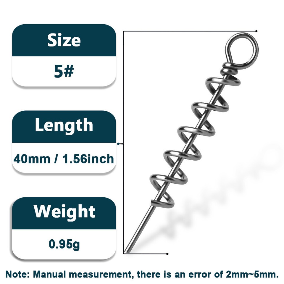 Fishing Soft Lures Spring Twist Lock Bait Worm Keeper for Crank Hook ...