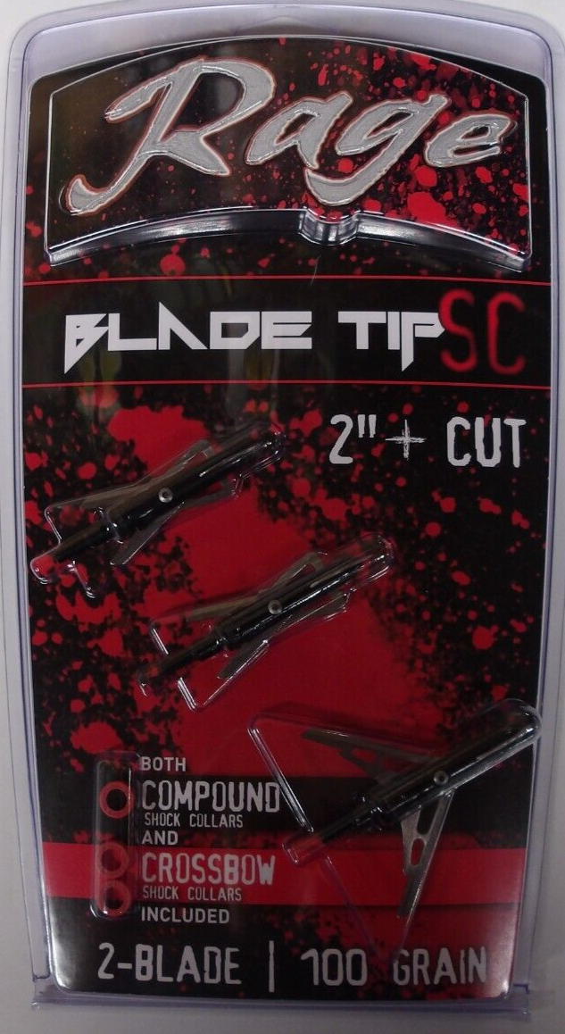 @NEW@ 3pk. Rage "Black Series" Chisel Tip SC Crossbow/Compound ...