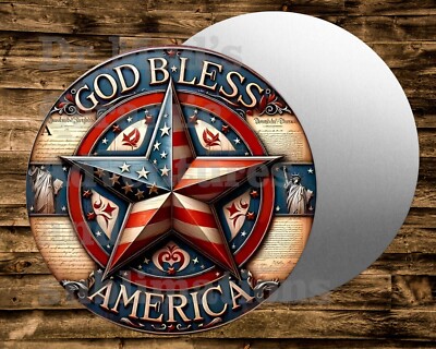 GOD BLESS AMERICA Round Sign Wreaths Crafts & miniatures Projects | eBay