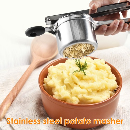 Potato Rice Stainless Steel Potato Masher 3 Removable Discs Manual Food ...