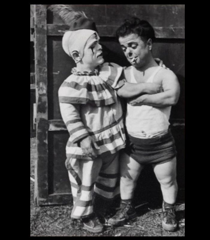 Vintage Circus Clown Midget Dwarf PHOTO Circus Freak Sideshow Halloween ...