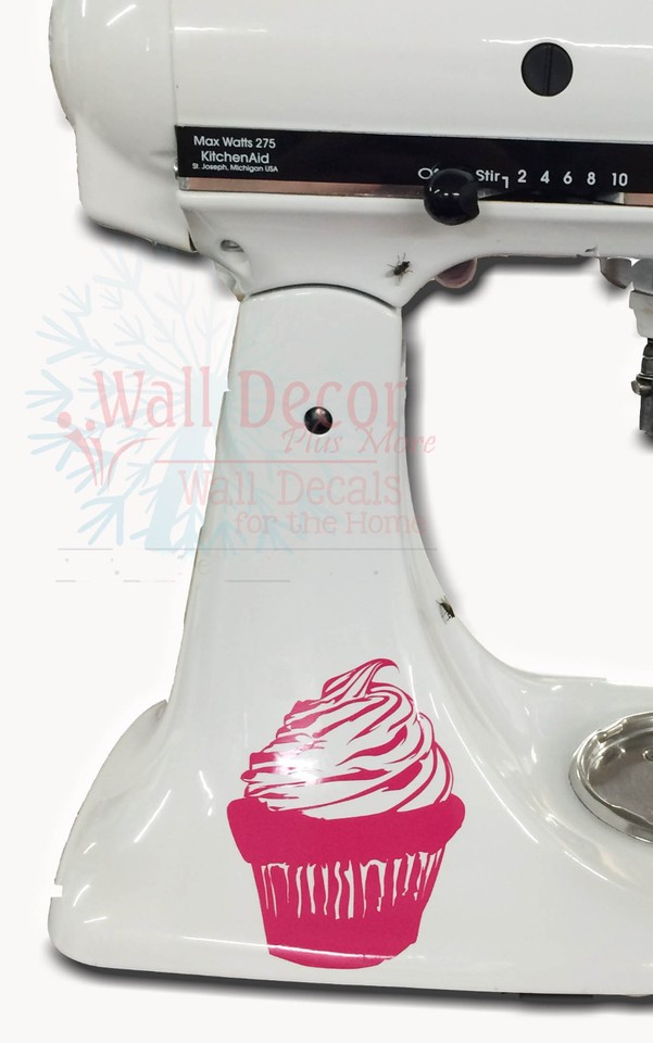 Baking is Love Made Visible with Cupcakes Kitchenaid Mixer Decals Vinyl ...